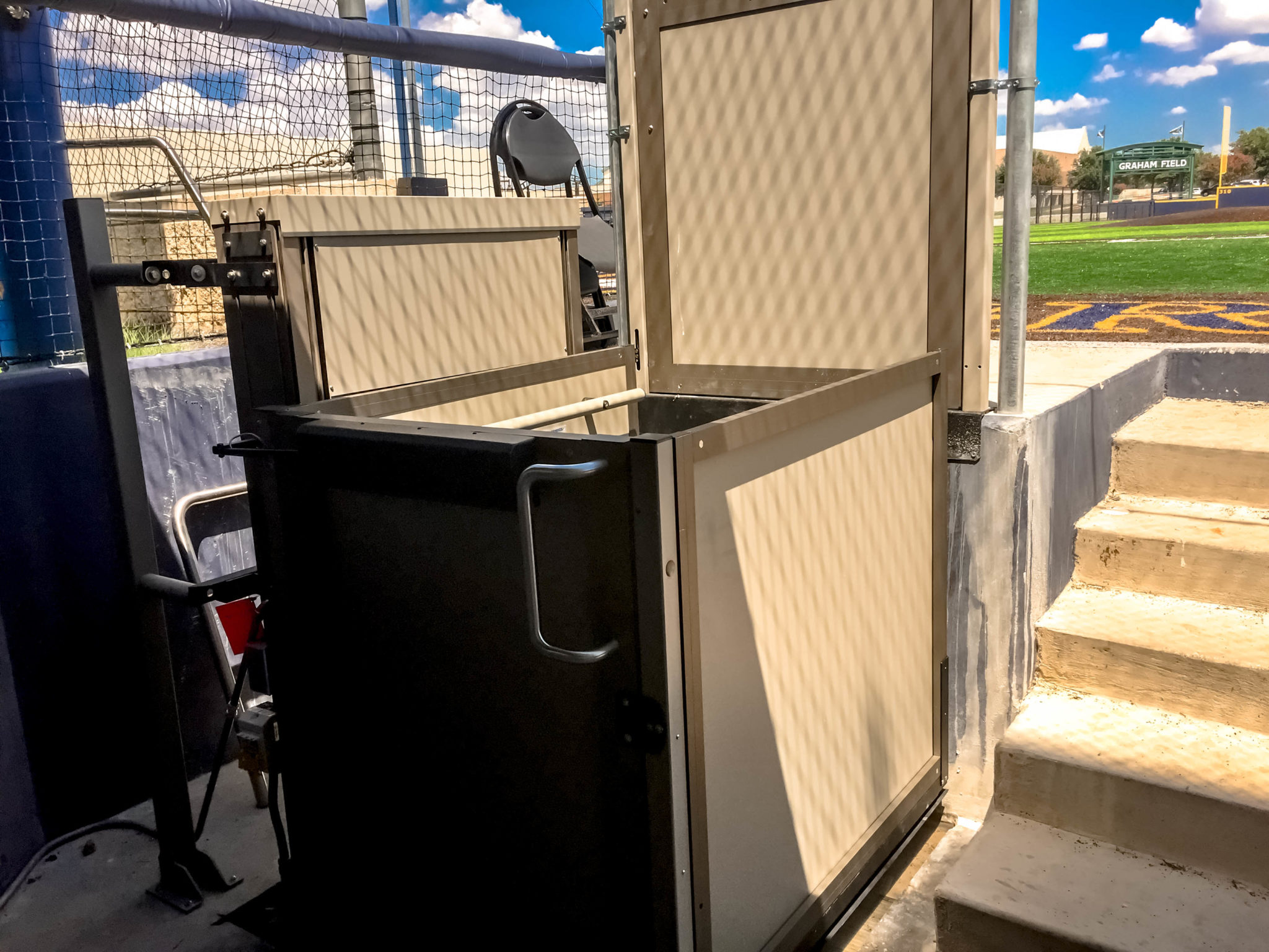 OPAL Lifts at Texas Baseball Field | Garaventa Lift